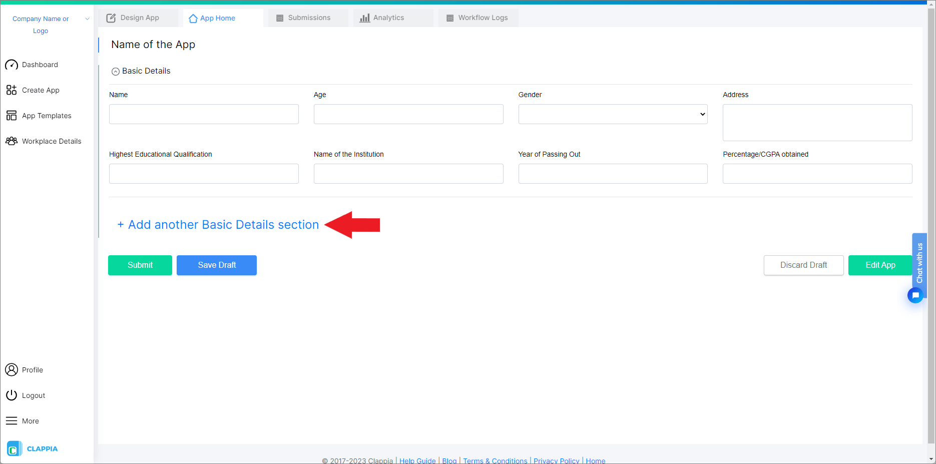 Sections - Basic, Conditional, Copyable | Clappia